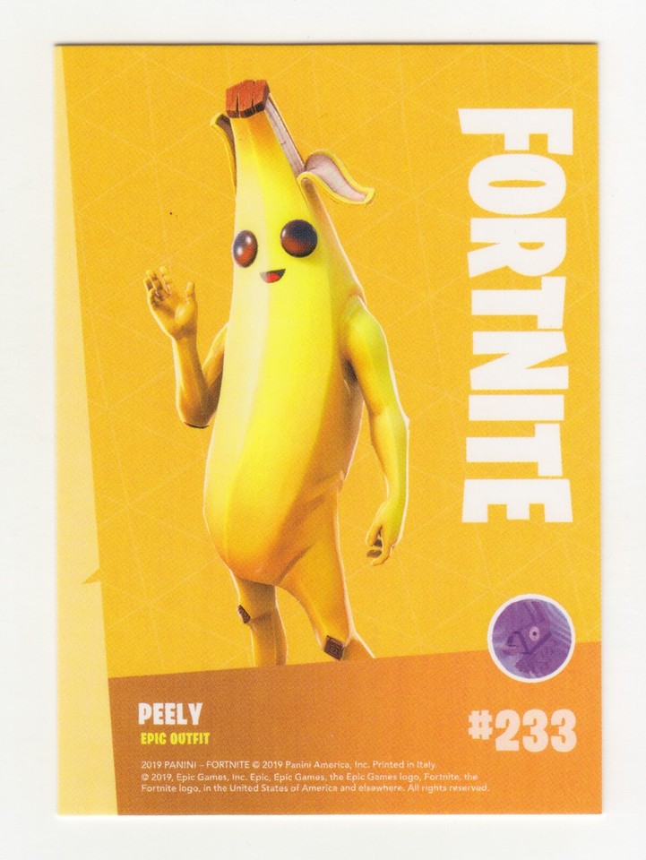 N°233 Panini Fortnite Serie 1 - Peely Epics Base card Epic Games | eBay