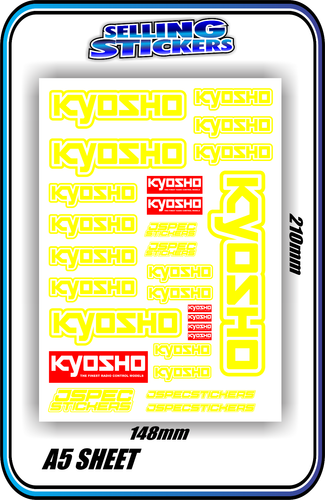 KYOSHO MODEL RC CAR DRONE BOAT BUGGY MINI Z STICKERS DECALS ROBOT R/C ...