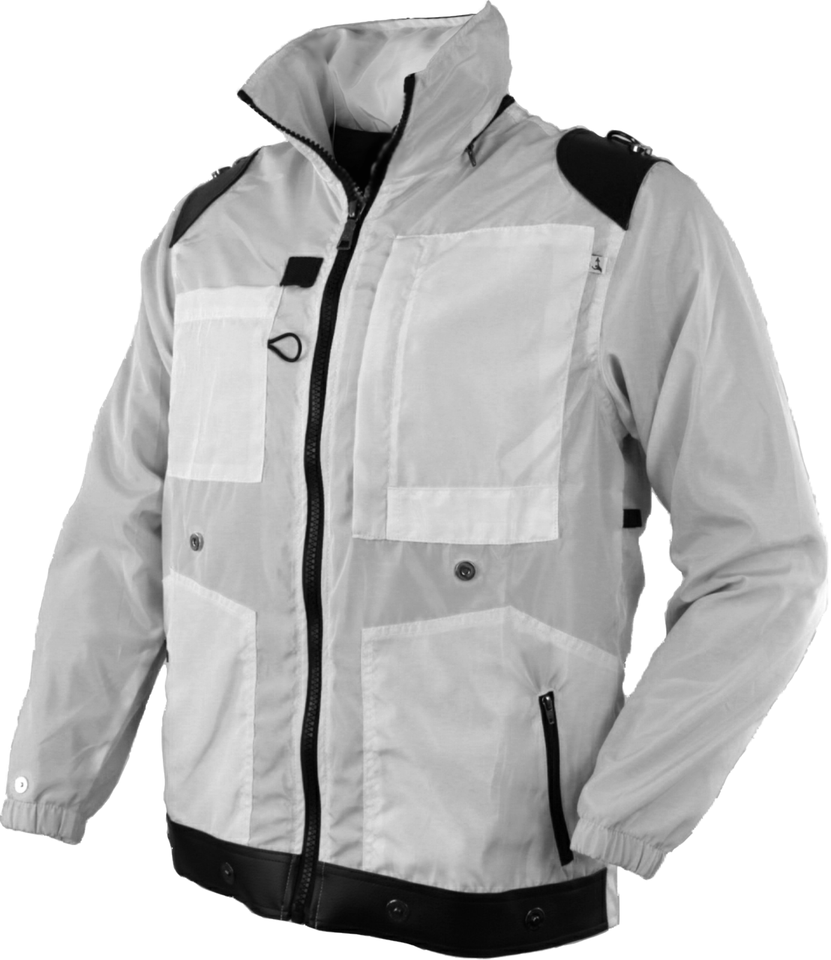 TS Impact White Convertible Travel Jacket with Hidden Pockets, Converts ...
