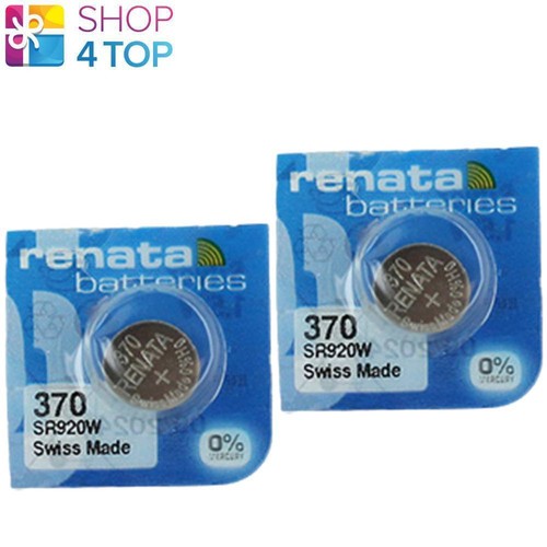 2 RENATA 370 SR920W BATTERIES SILVER 1.55V WATCH BATTERY EXP 2026 40mAh ...