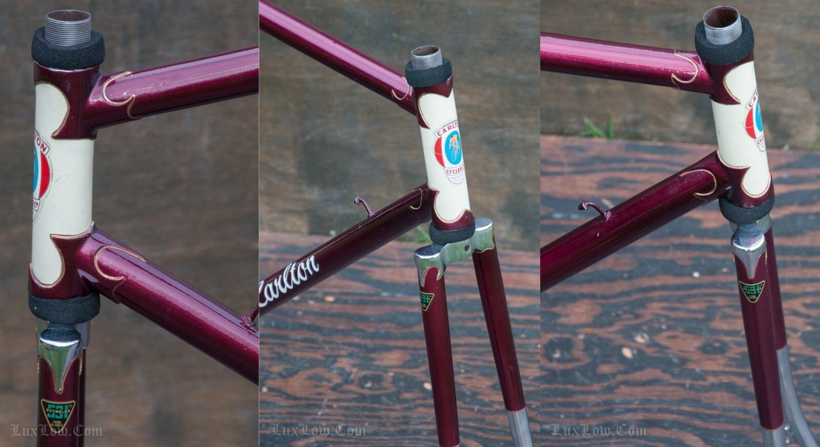 Vintage Carlton Flyer Track Bicycle FRAME FORK 531 Path Racer Road Bike ...