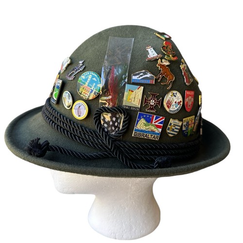 VTG Bavarian Wool Hat Oktoberfest Alpine Tyrolean Green German Travel ...