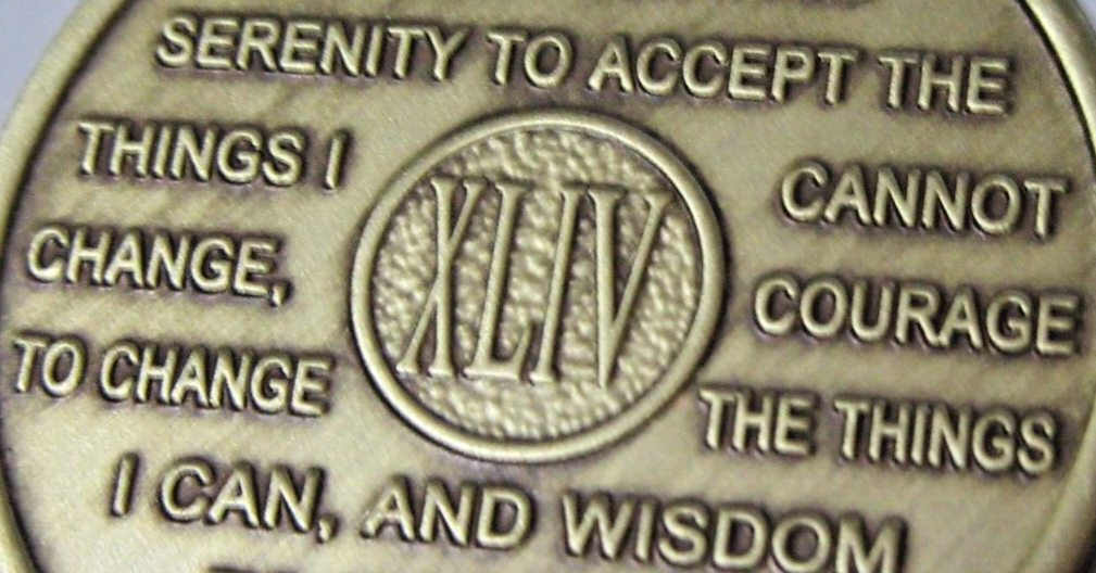 Al-Anon AA 44 Year Bronze Medallion Coin Serenity Recovery GA OA Token ...