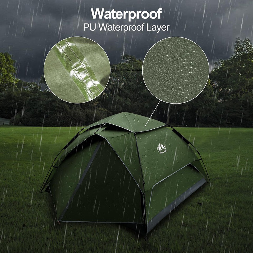 2-4 Man Full Automatic Pop-Up Camping Tent Waterproof Outdoor Family ...