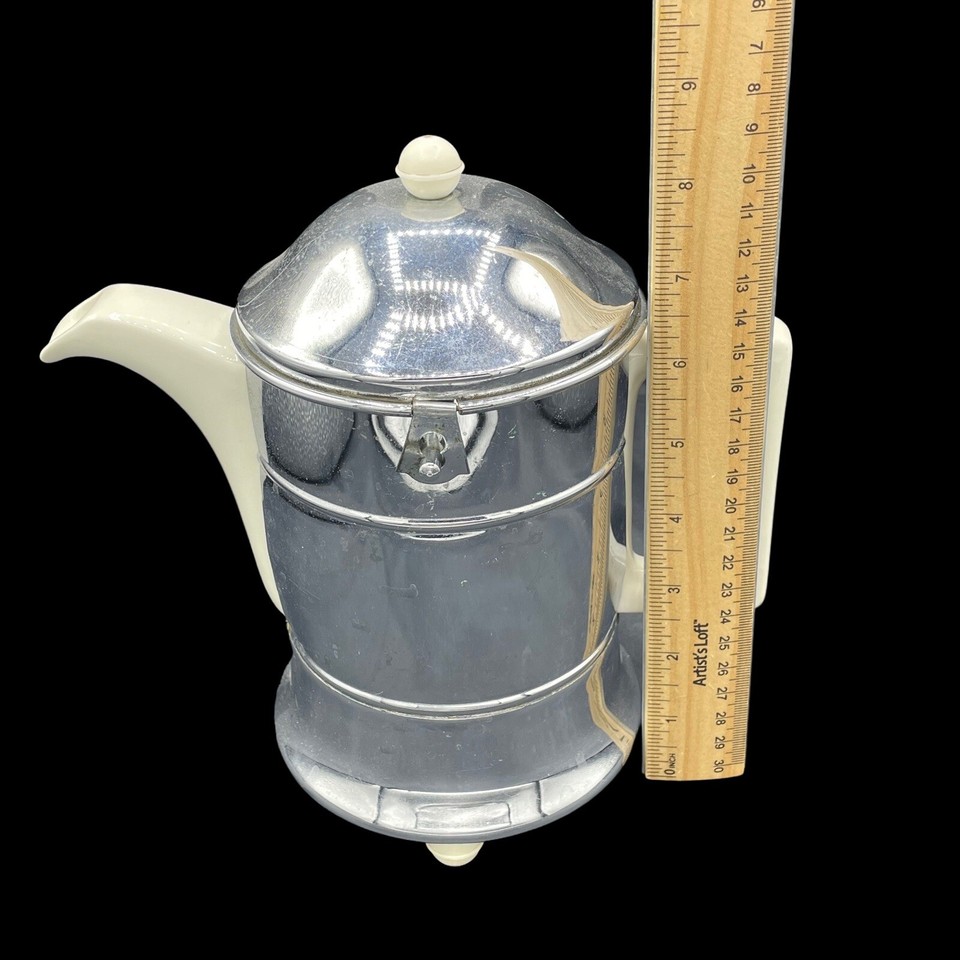 VTG Everhot PBB Mid Century Coffee Pot Tea Pot Creamer Sugar Chrome ...