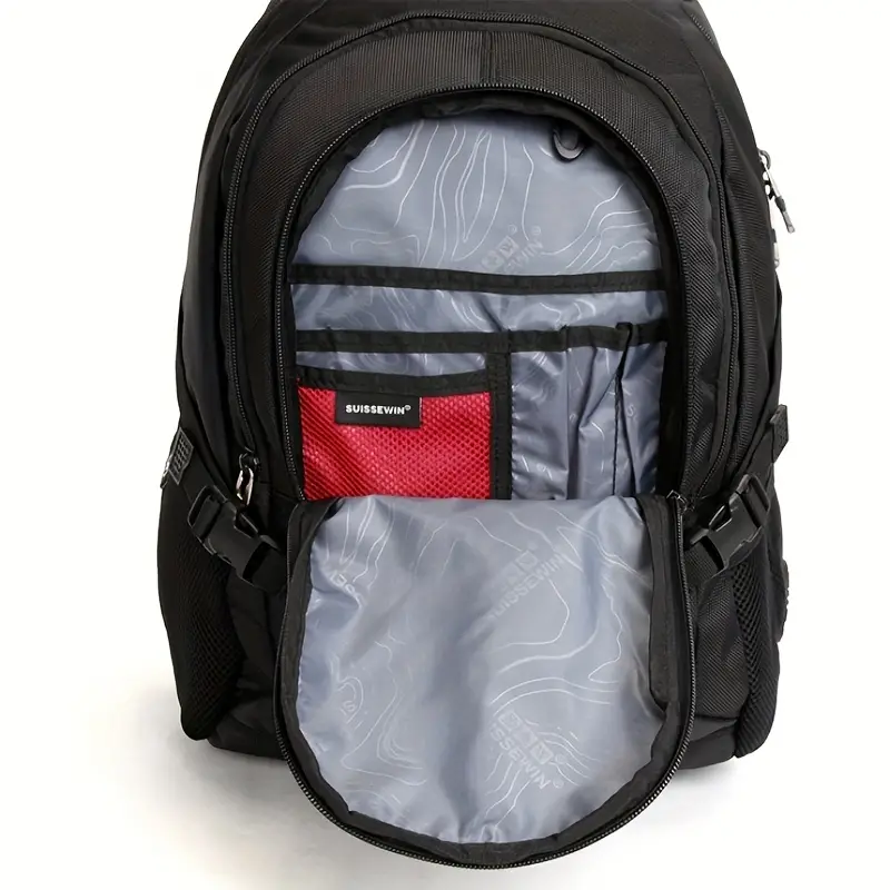 SUISSEWIN Waterproof Laptop Backpack School Bag with Multiple ...