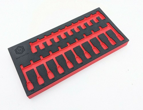 EVA foam T10 - T60 x 3/8" 48mm Torx & long 95mm socket holder storage ...