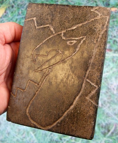 Rare Super Fine Missouri Engraved Raptor Effigy Stone Tablet with COA ...