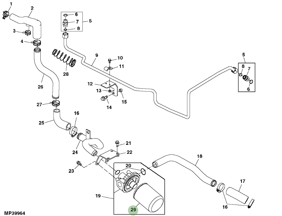 Genuine John Deere Compact Tractor Hydraulic Filter LVA11522 4210 4310 ...