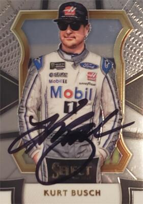Kurt Busch autographed NASCAR card (Auto Racing, SC) 2017 Panini Select ...