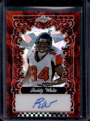 2025 Leaf Signature Series Roddy White Auto Crystal Red #1/1 | eBay