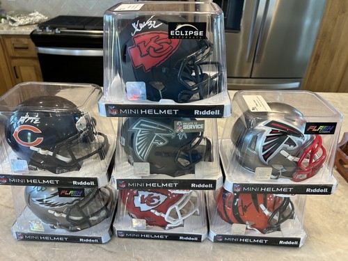 Lot Of 7 Autographed NFL Mini Helmets Marcus Allen Drake London AJ ...