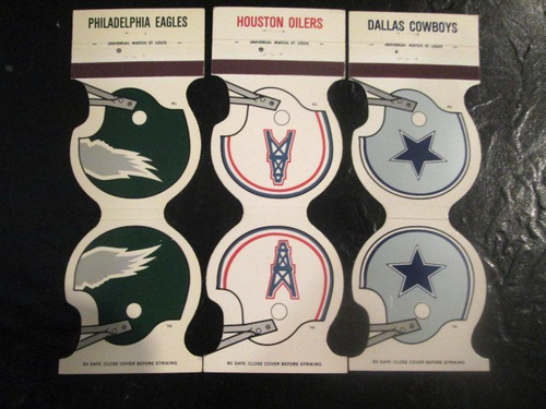 3 FOOTBALL SCHEDULES 1981 PHIL EAGLES-HOUSTON OILERS-DALLAS COWBOYS ...