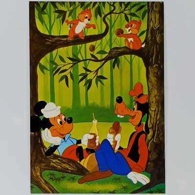 Mickey Mouse Postcard Disney Goofy Chip and Dale Palphot Israel Hebrew ...