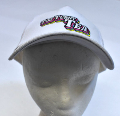 Noca Too Turnt Tea Branded Promotional Mesh Trucker Hat White Snapback ...