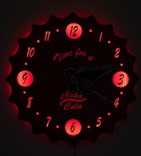 Fallout 4 76 New Vegas Time For A Nuka Cola Wall Clock Figure Red LED ...
