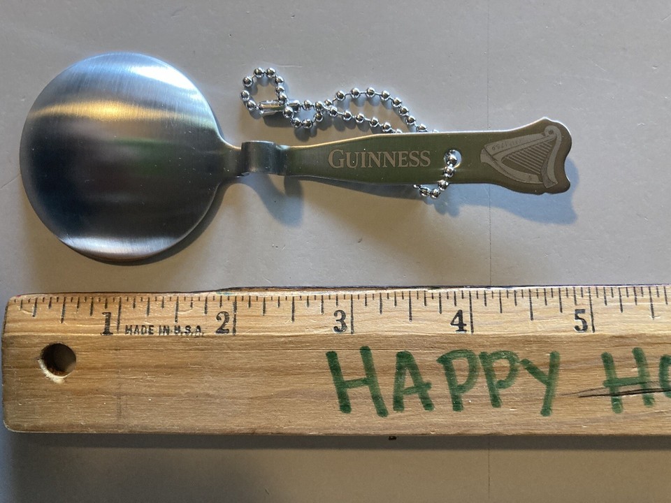 NEW (3) GUINNESS Beer Black & Tan Bar Pouring Spoon Bass Key Chain ...