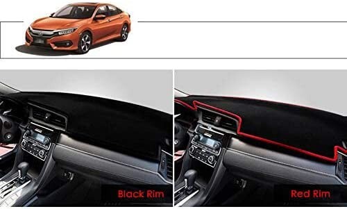 Red Dash Mat Protector Anti Glare Sun Shield Pad Carpet Fits 16-21 ...