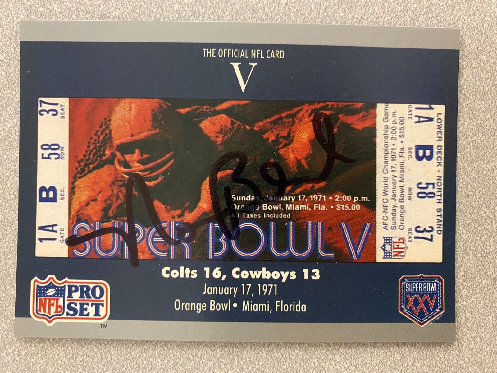 Norm Bulaich signed BALTIMORE COLTS SUPER BOWL V card | eBay