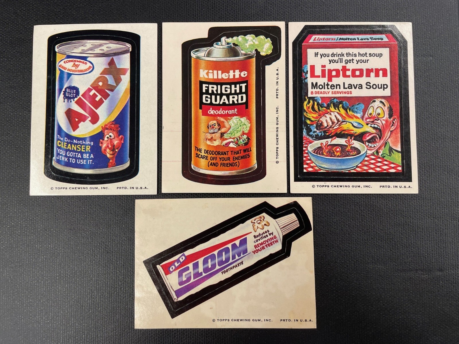 1973-74 WACKY PACKAGES LOT OF 4 WONDER BREAD INSERTS AJERX/FRIGHT ...