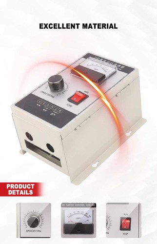 1HP DC Governor DC Controller Motor Governor Speed Panel Switch 750W ...