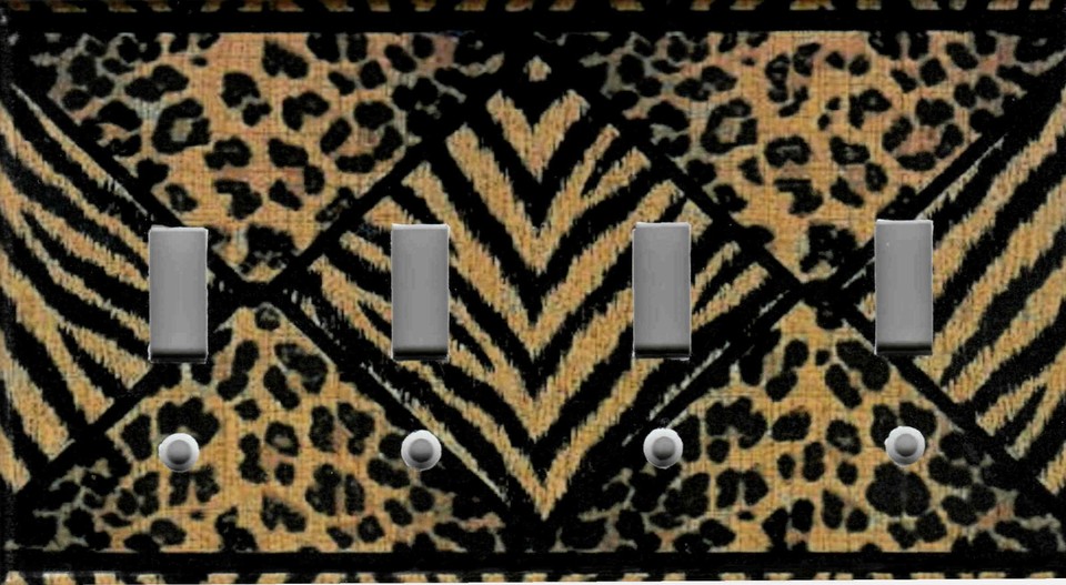LEOPARD AND TIGER ANIMAL IMAGE HOME DECOR LIGHT SWITCH PLATES AND ...