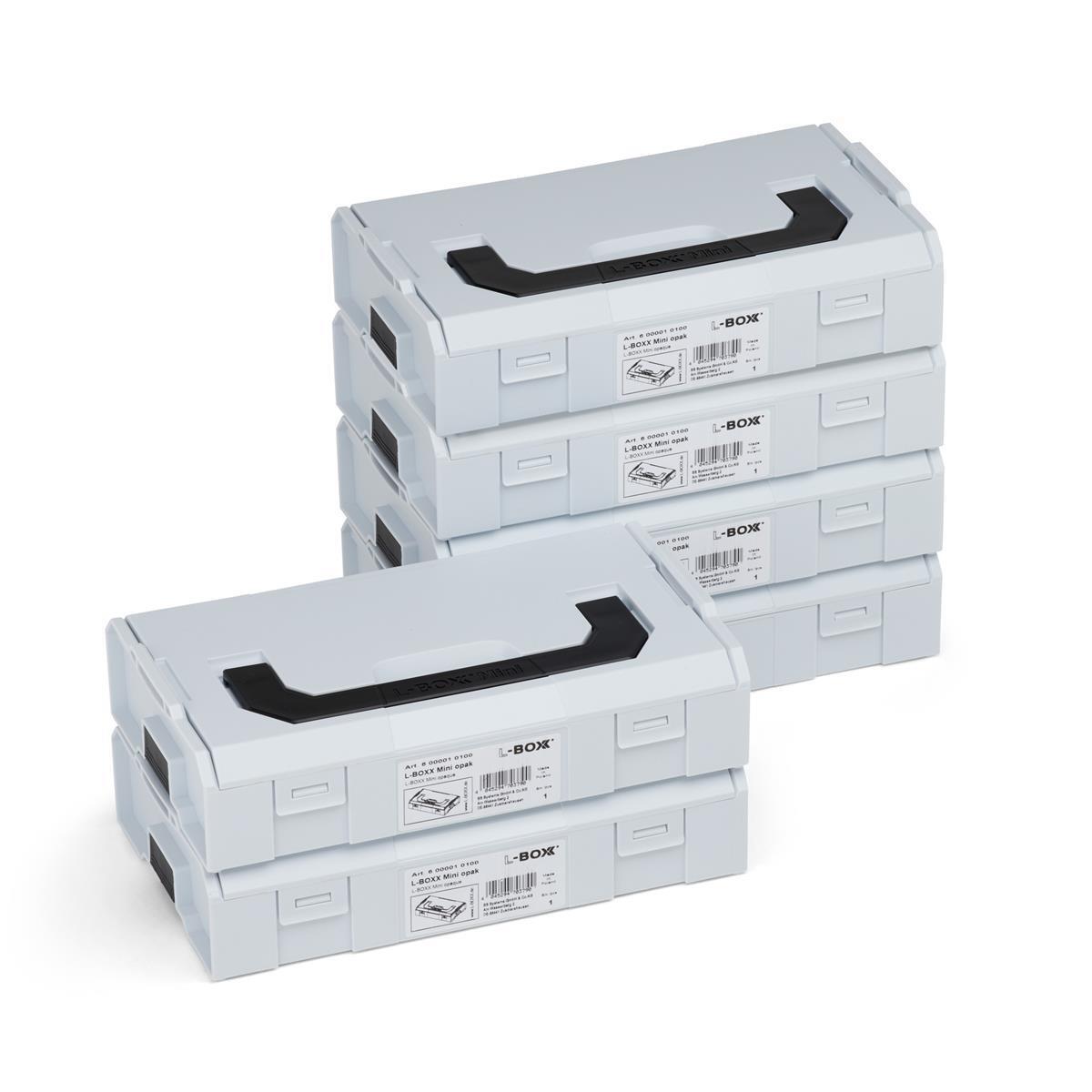 BOSCH Sortimo L-Boxx MINI 6 Stück im Set | grau | Sortierkasten ...
