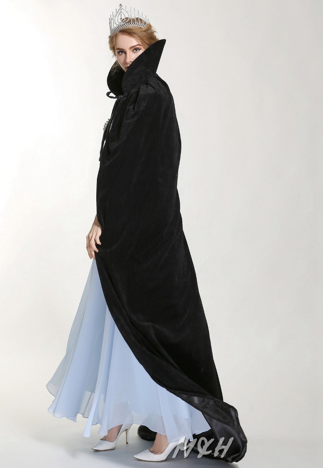 Velvet Cloak Cape 71" Satin High Collar Pageant Party Costumes Coat ...