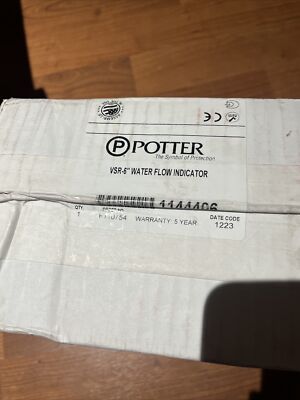 POTTER VSR-6 - Vane Type Water Flow Alarm Switch for 6" Pipe | eBay