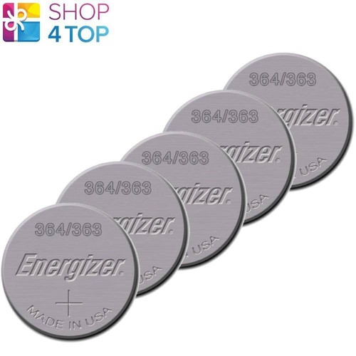 5 ENERGIZER 364 363 WATCH BATTERIES SILVER OXIDE 1.55V SR621W SR621SW ...