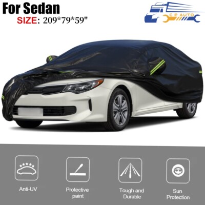 Universal Full Car Cover Outdoor Waterproof Dust UV Sun All Weather ...