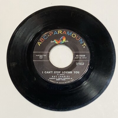Ray Charles ABC Paramount 45 RPM Record Born To Lose/I Can’t Stop ...