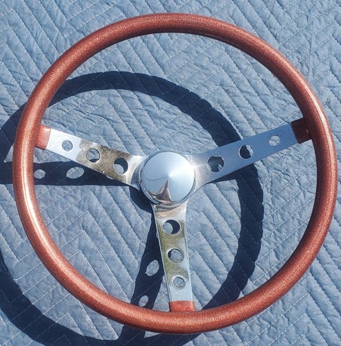 LOOK 60s 14 1/2" Grant Superior Ansen Copper Red Metalflake Steering ...