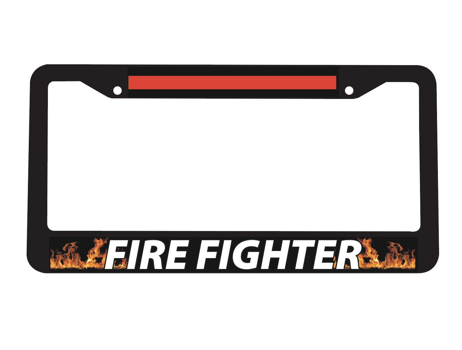 Fire Fighter Thin Red Line Fire Department Firefighter License Plate ...