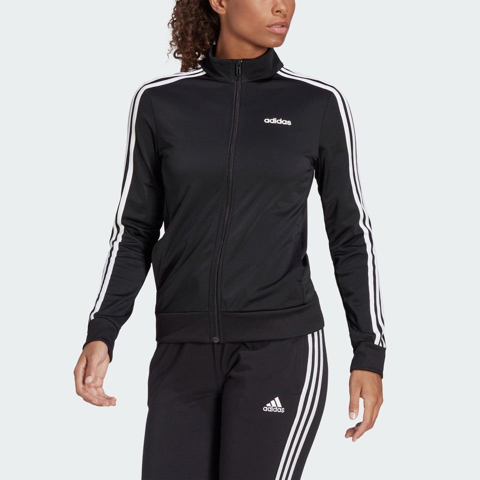 adidas Essentials Tricot Track Jacket Women's Black Small Athletic New ...