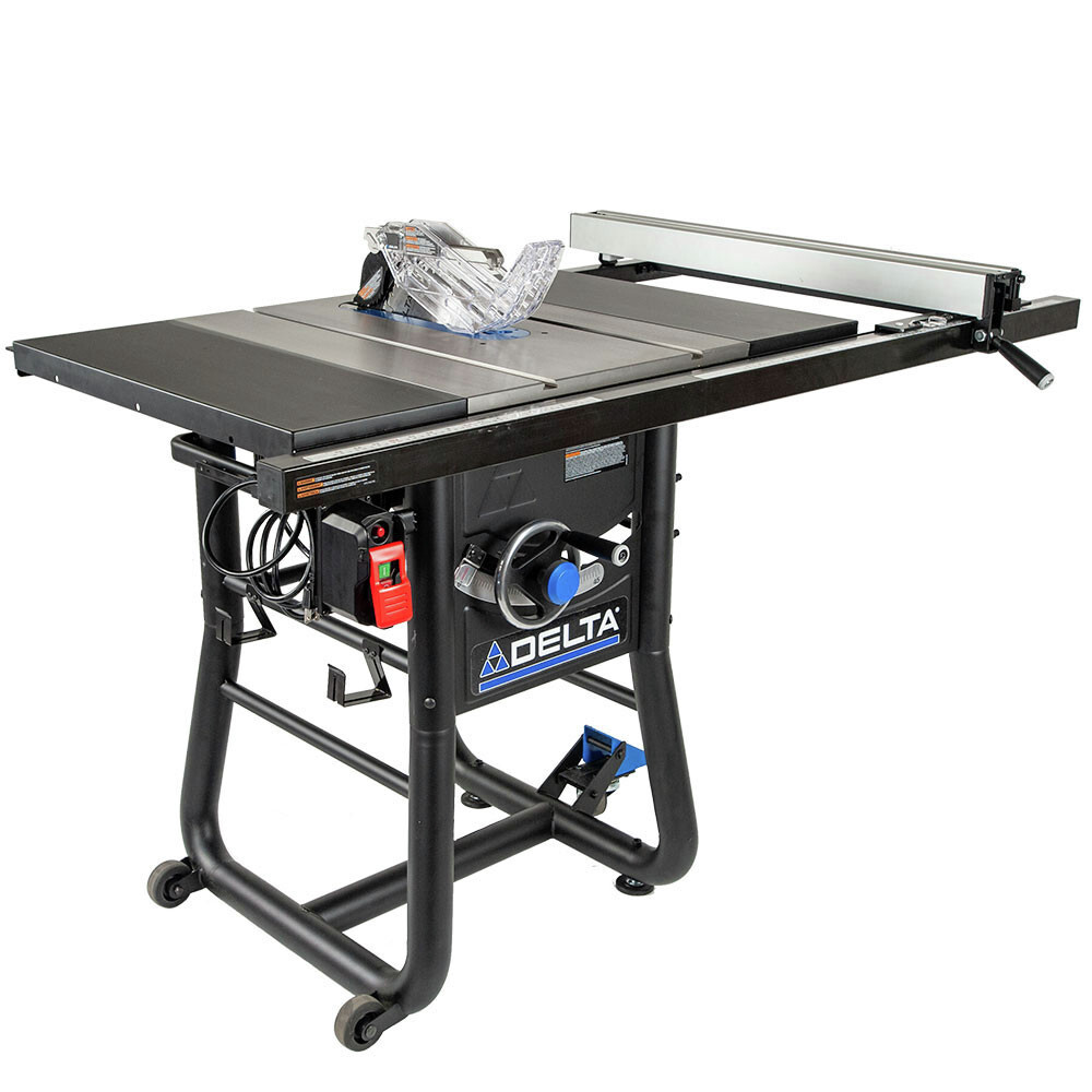 Delta 36-5000T2 15 Amp 30 in. Contractor Table Saw w/ Steel Ext. Wings ...