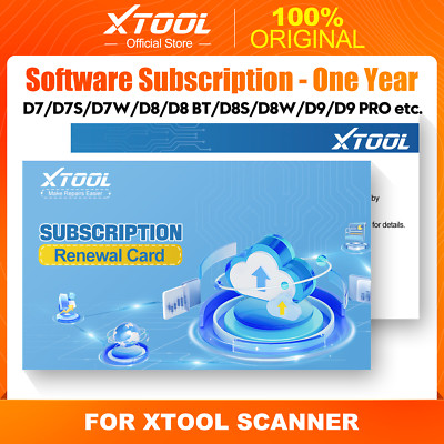 XTOOL Software Update Card- One Year Software Update For D7/D8/D9/X100/IP Series | eBay