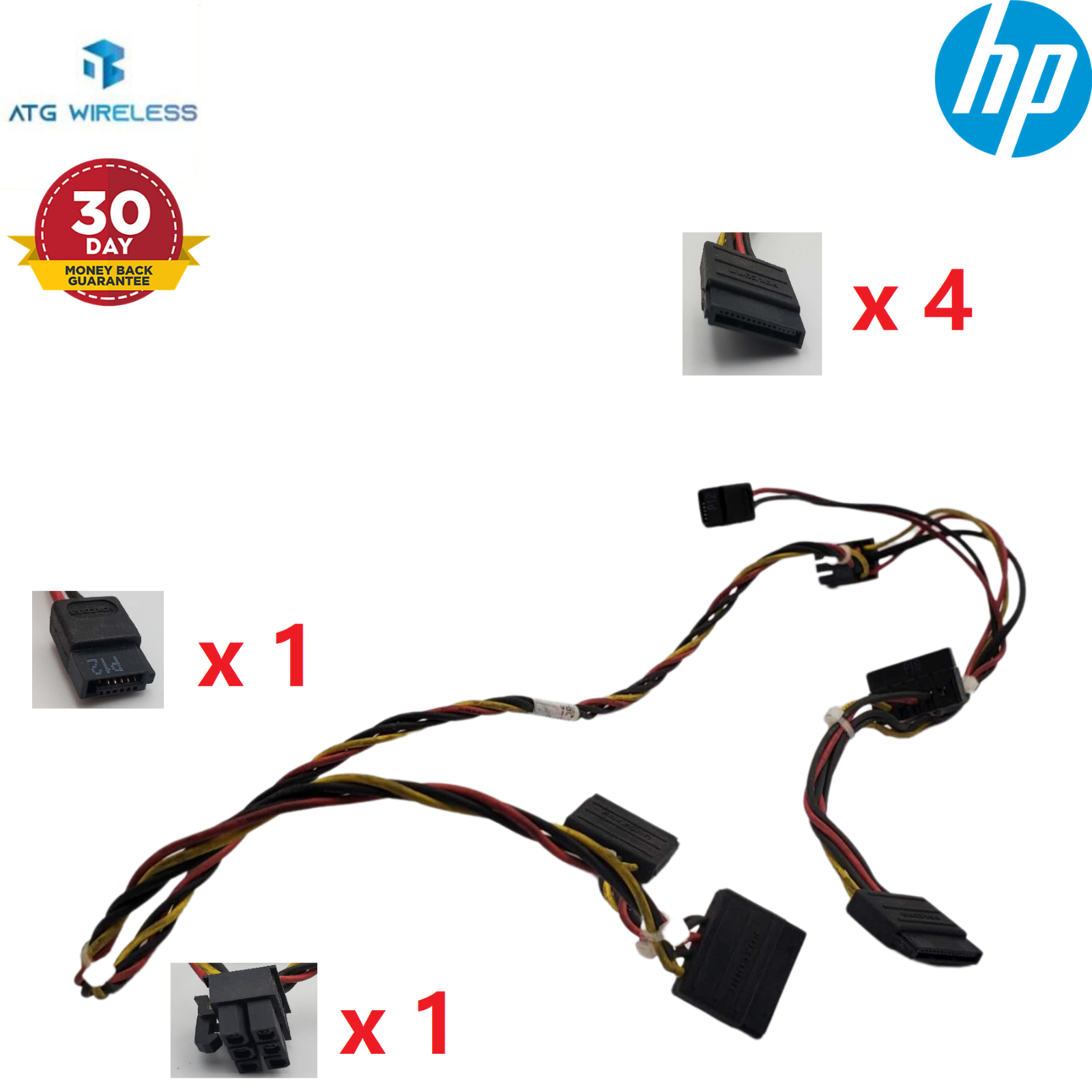 HP 800 G3 911904-001 4x SATA Power Supply Cable + P12 SATA + 6 pin ...