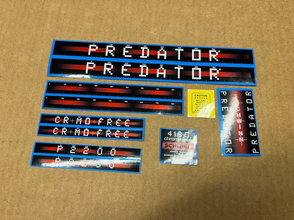 ON SALE! Schwinn Approved Predator BMX P2200 Bicycle Bike Blue Decal ...