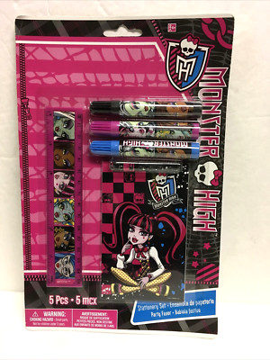 Monster High Stationary Set 5 PCS New in Sealed package Free shipping ...