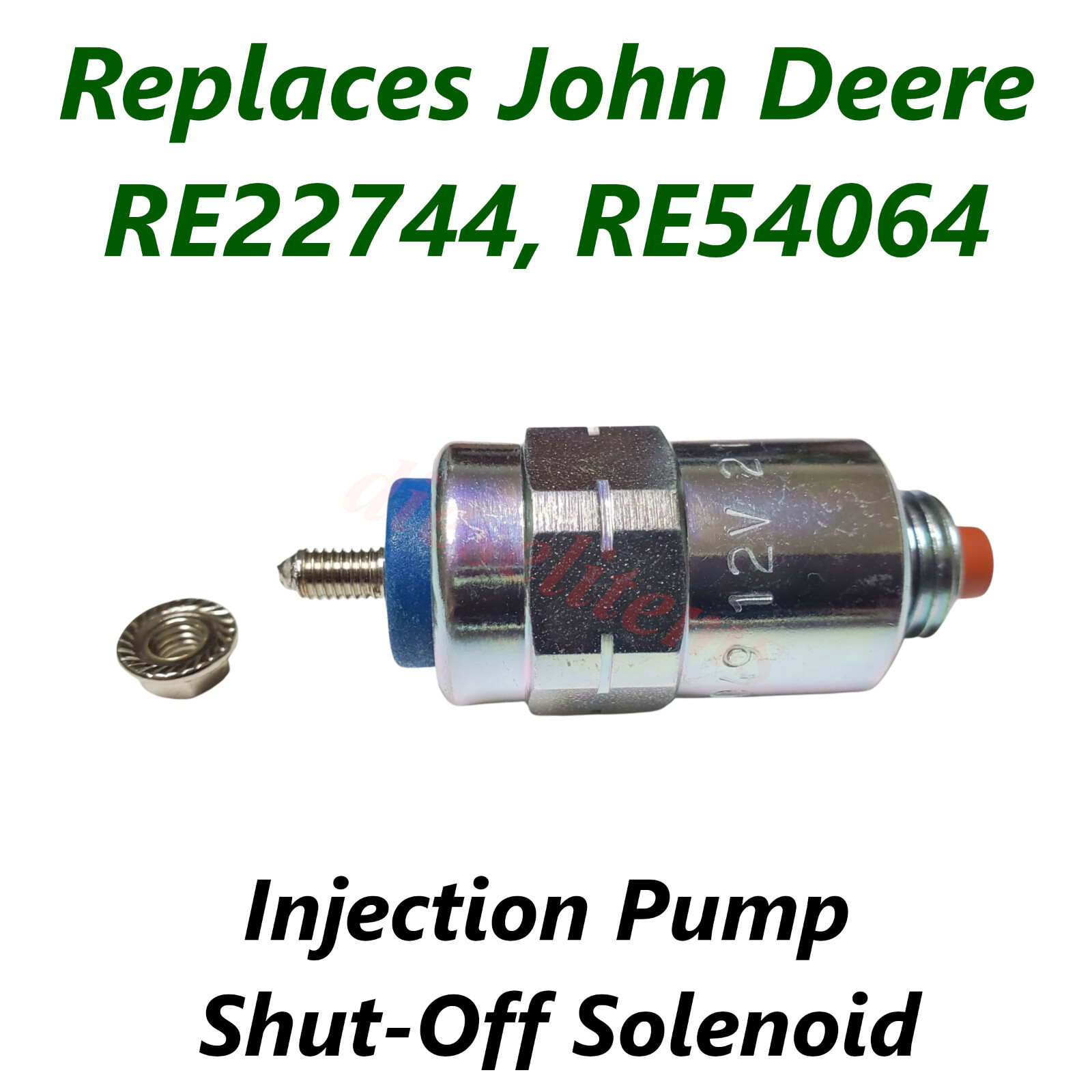 RE22744 RE54064 John Deere Injection Pump Shut Off solenoid 5300 5400 ...