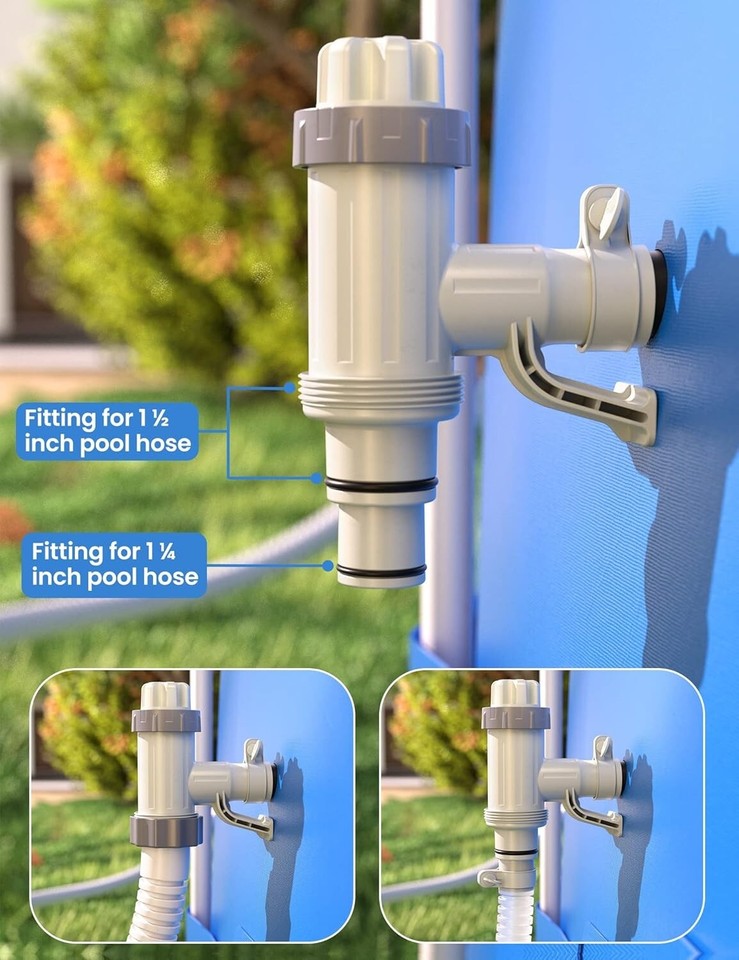 Pool Plunger Valve Plus for Above Ground Pool - 2-in-1 Plunger Valve ...