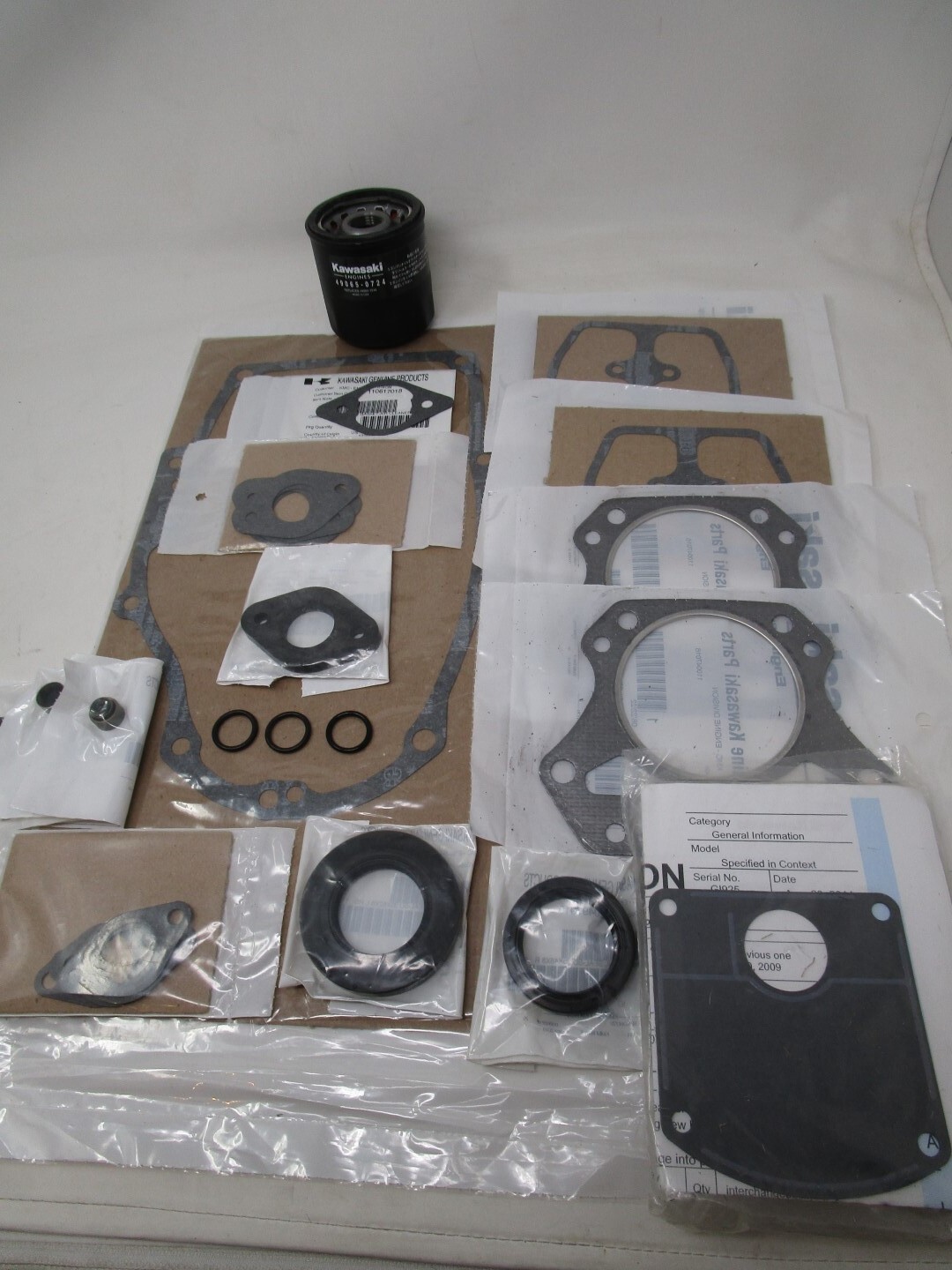 Genuine Kawasaki FH541V, FH580V, Engine gasket set 17HP 19HP Rebuild ...