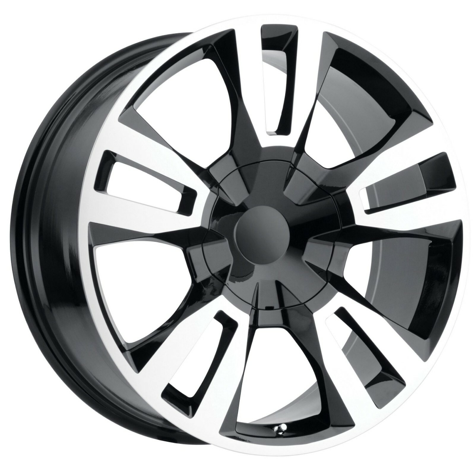 22 inch Chevy Tahoe Replica Wheels Black Machined Tahoe RST Edition ...