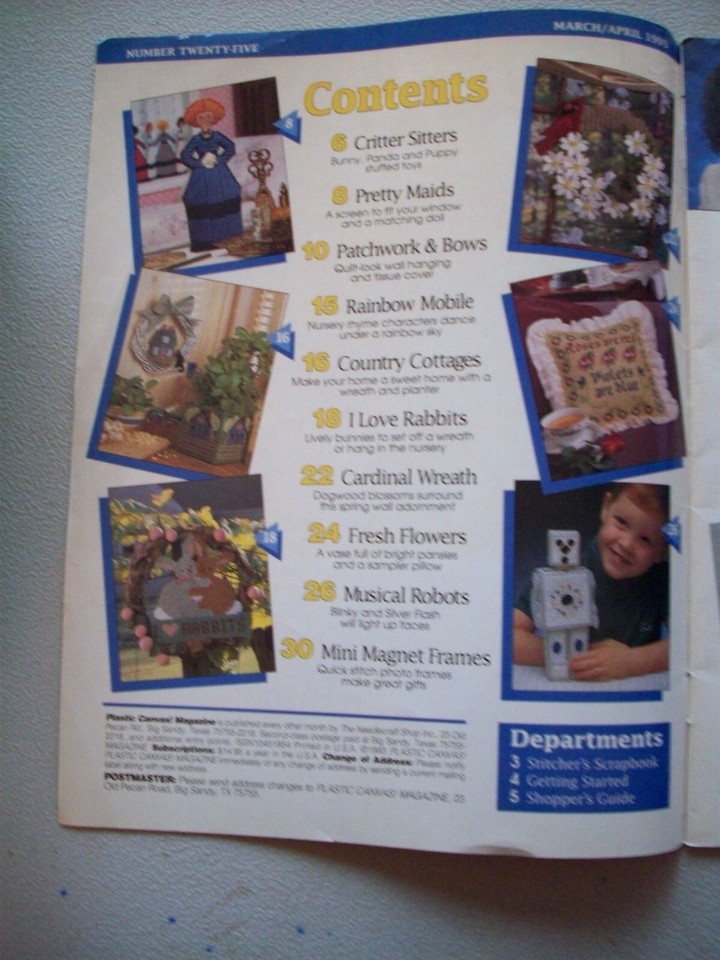 Plastic Canvas Magazine-March/April 1993 | eBay