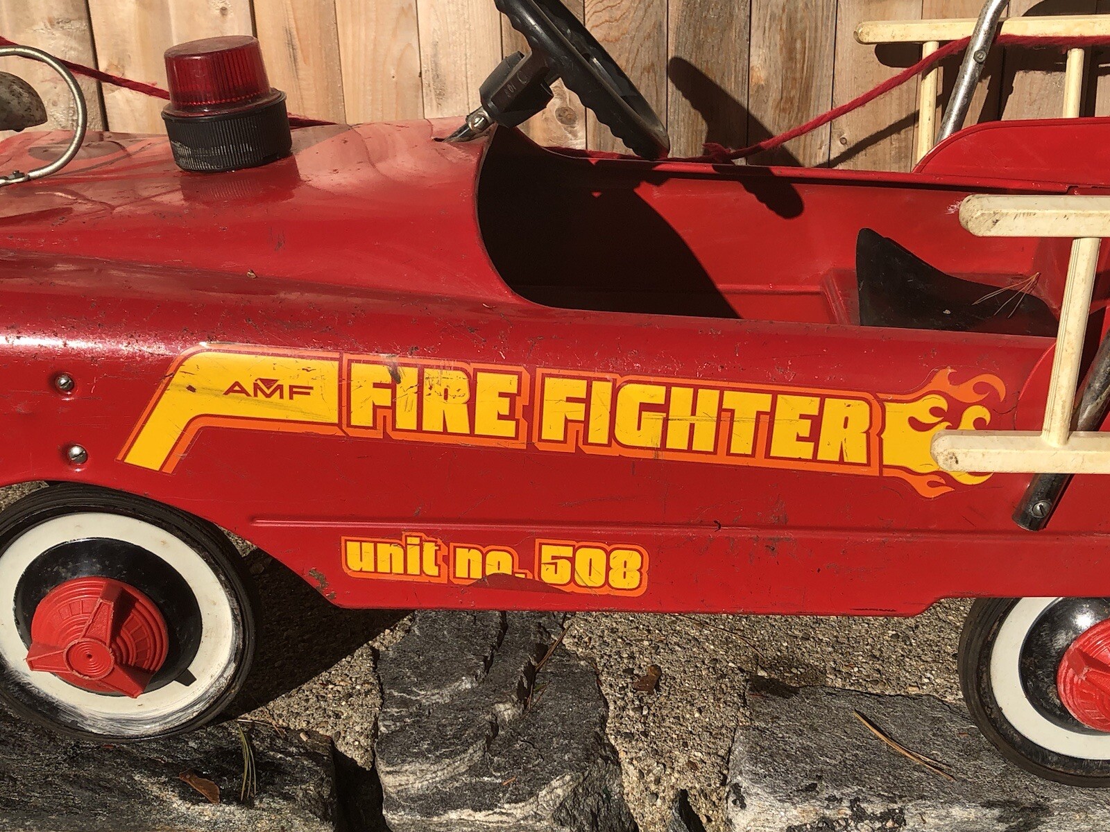 Original AMF Fire Truck Pedal Car Engine with Ladders No. 508 Toy ...