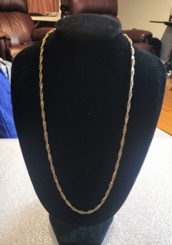 Gold Necklace 9ct 9K 375 Stunning Italian Designer Twisted Chain Gold ...