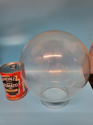 LARGE VINTAGE~~9" CLEAR GLASS BALL SHADE | eBay UK