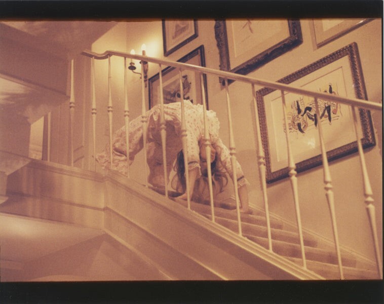 The Exorcist Linda Blair Possessed on Stairs Scene Vintage 8x10 Color ...