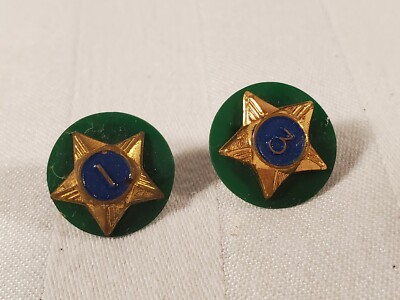 BSA Boy Cub Scout Explorer Service Star Year 1 3 Pins Gold Stars Green ...